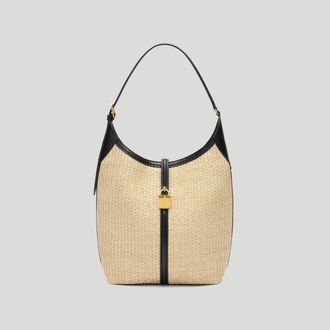DeMellier The Siena Bucket Natur Raffia & Schwarz Glattleder DeMellier