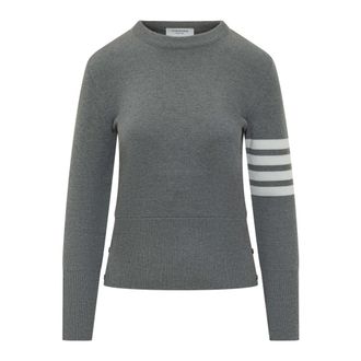 Thom Browne Femme, Pulls, Gris, Taille: 40 FR Pulls &agrave; col rond