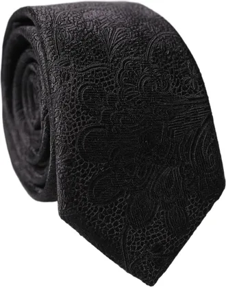 Dolce & Gabbana Silk Jacquard Necktie - Black