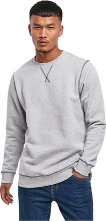 Urban Classics Organic Contrast Flatlock Stitched Crew Grey/darkblue M