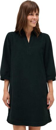 Cecil Damen 1408901 Cordkleid in Unifarbe, Ink Green, XXL