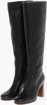 Khaite Textured Leather WILLOW Under the Knee Boots 10cm size 38,5