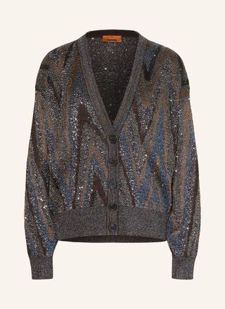 Missoni Strickjacke Mit Pailletten Und Glitzergarn braun