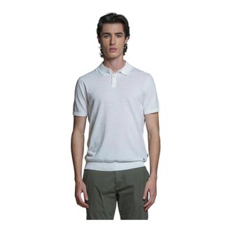 IMPURE Kurz&auml;rmeliges Strickpoloshirt mit Kn&ouml;pfen - - Tops - Herren - Wei&szlig; - M