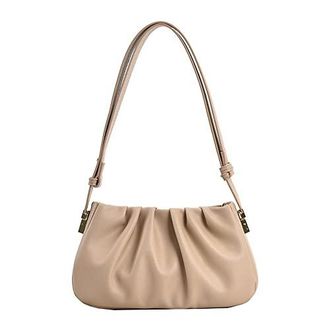 Generic Sac &agrave; main et sac &agrave; main pliss&eacute;s tendance pour femme, sacs &agrave; bandouli&egrave;re en cuir avec fermeture &eacute;clair, petits sacs &agrave; main sous les bras, kaki, Small