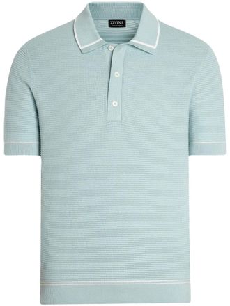 Ermenegildo Zegna polo en coton - Bleu
