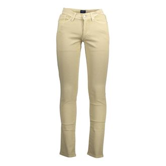 GANT Beige Baumwoll Slim Hose - - Trousers - Herren - Beige - W30 L34