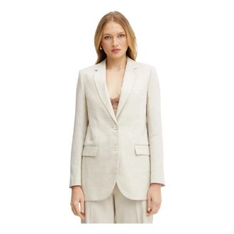 Michael Kors Leinen-Baumwoll-Twill-Blazer - - Jackets - Damen - Beige - L