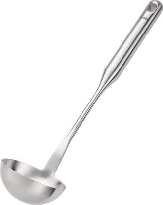 FISSLER Essential/Edelstahl-Saucenl&ouml;ffel (33,5 cm) Sauciere, Sch&ouml;pfkelle, Suppen-Kelle, mit Aufh&auml;nge-&Ouml;se, Sp&uuml;lmaschinen-geeignet