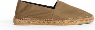 Saint Laurent canvas embroidered logo espadilles