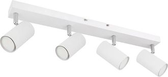 Globo Lighting Deckenleuchte - Wei&szlig; matt - Metall - 4-flammig - B 60 cm