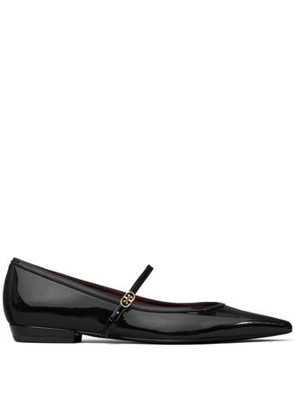 Tory Burch ballerines à boucle Double T - Noir
