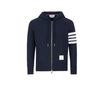 Thom Browne Baumwoll-Kapuzenpullover in Blau