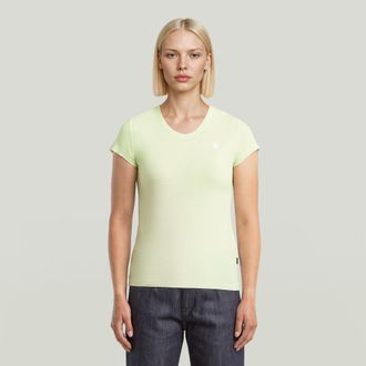 G-Star Eyben Slim V-Neck Top 2.0 - Grün - Damen