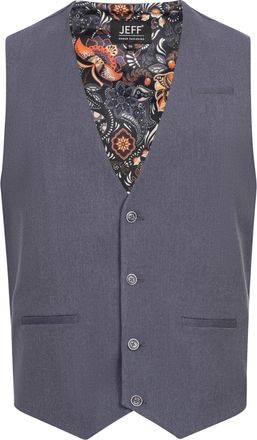 JEFF Herren Nikolaj Plain Weste mit Viskose-Anteil | Anzugweste Herrenweste für Männer Navy, 56