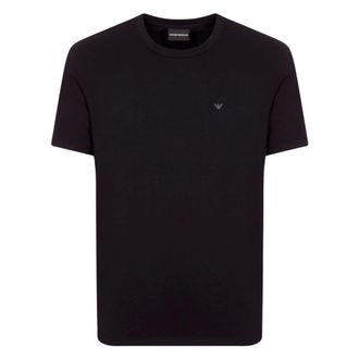 Armani Essentielles Baumwollstretch-T-Shirt - - Tops - Herren - Blau - XL