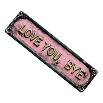 Generic Rosa Metall Liebesschild - Rostsicher Vintage Wanddekor, Rechteckig h&auml;ngende Hemakzent, Dekorative Innenansicht Kunst | Charmantes Statement St&uuml;ck mit