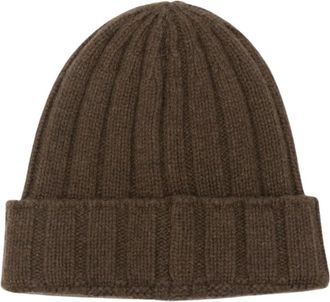 Daniele Fiesoli Rippstrick-Kaschmir-M&uuml;tze - - Accessories - Herren - Braun - ONE SIZE
