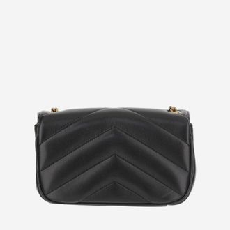 Saint Laurent Womens Shoulder Bag Loulou Mini Leather Black Lambskin