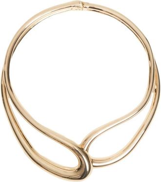 Erika Cavallini Semi Couture Armband - Intertwined Gold Metal Girocollo Necklace With Kno - Gr. ONE SIZE - in Mehrfarbig - für Damen