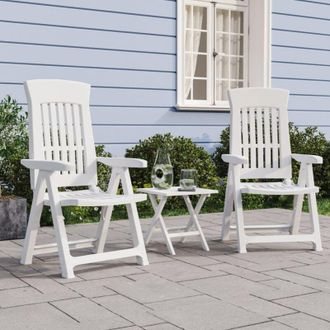 vidaXL Vidaxl - Chaises inclinables de jardin lot de 2 blanc pp
