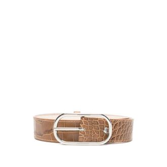 Birgitte Herskind G&uuml;rtel mit Krokodilpr&auml;gung aus Leder - - Accessories - Damen - Braun - ONE SIZE