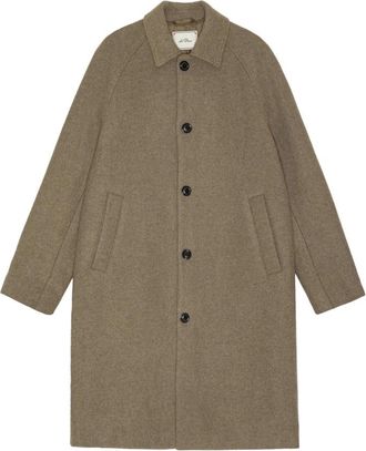 Les Deux Manteau en Laine Uni - Homme - Manteaux - Beige - Taille: XS