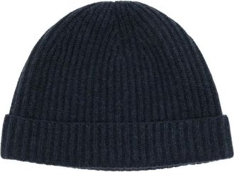 N.Peal bonnet nervuré en cachemire - Bleu