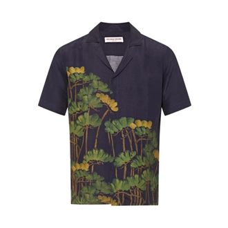 Orlebar Brown Maitan Fantasy Floral Night Iris Hemd - - Shirts - Herren - Blau - M