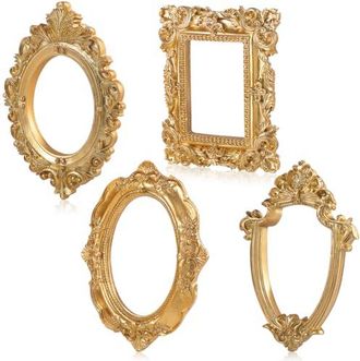 Valiclud 1 Ensemble 4 Pièces Accessoires De Cadre Photo Flottant Cadres Photo Assortis Miniatures Cadre Baroque Cadre Photo Décoratif Cadre Vintage Mini- Cadre