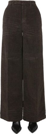 Dsquared2 Wide Leg Cotton-Elastane Trousers - Brown