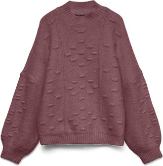 Vero Moda Damen Vmkaia Ls Highneck Pullover, Rose Brown, S