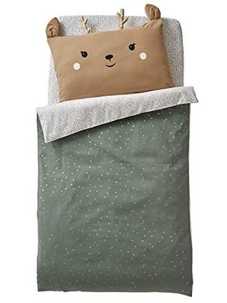 Vertbaudet Housse de Couette bébé Green Forest Vert 100X120