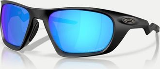 Oakley Lateralis - Lunettes de soleil rectangulaires avec verres miroir bleus - Noir mat