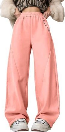 Generic Pantalon Large Femme Taille Elastique- Pantalon Sudation Femme Ample avec Poches Couleur Unie De SurvêTement Sweatpants DéContracté Quotidien Classiqu