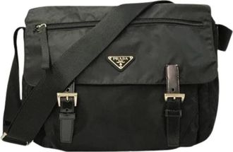 Prada unisex, Pre-owned, Noir, Taille: ONE Size Sac bandouli&egrave;re vintage en nylon Pre-owned