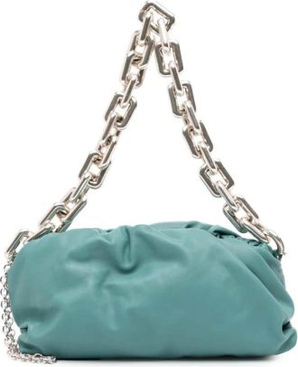 Bottega Veneta Pre-owned Chain Leather Clutch - Femme - Pre-owned - Bleu - Taille: ONE Size