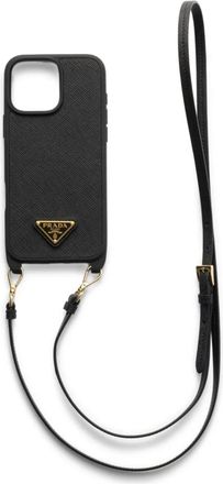 Prada Strukturierte iPhone 16 Pro Max-Hülle - Schwarz