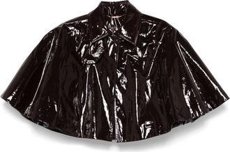 Chloé Kurzes Cape in Lackoptik - Braun