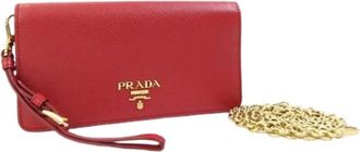 Prada Pre-owned Pochette Sac bandouli&egrave;re - Femme - Pre-owned - Rouge - Taille: ONE Size