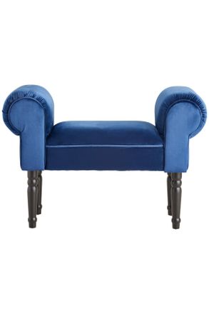 Xora Hocker, Blau, Schwarz, Holz, Textil, Kiefer, massiv, 76x54x30 cm, Stoffauswahl, erweiterbar (Typenauswahl), Wohnzimmer, Hocker, Sitzhocker