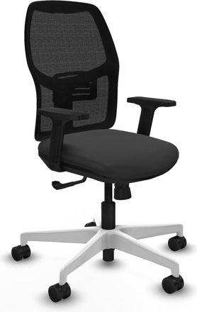 Piqueras y Crespo Alfera atmungsaktiver B&uuml;rostuhl mit 2D-Armlehnen, h&ouml;henverstellbare Lendenwirbelst&uuml;tze, ausgestattet mit 4 Positionen und Schneideschaum, Schwarz/Dunk