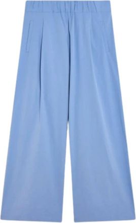 Semicouture Femme, Pantalons, Bleu, Taille: 34 FR Wide Pantalons