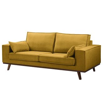 Fredriks home24 Sofa Jurga 2-Sitzer Gelb Webstoff Sioma 199 x 81 x 91cm Modern