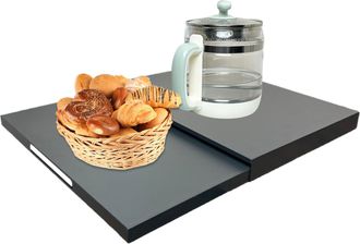 Generico Mikrowellengitter - verstellbares Küchenregal, tragbarer Thekenrahmen, abnehmbarer Ständer aus robustem Stahl, kompaktes Design, multifunktional, Halt