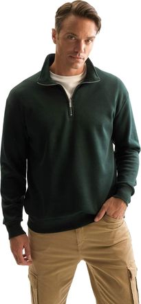 DeFacto Herren Sweatshirts - Bequeme Sweatshirt Herren Pullover D.Green M