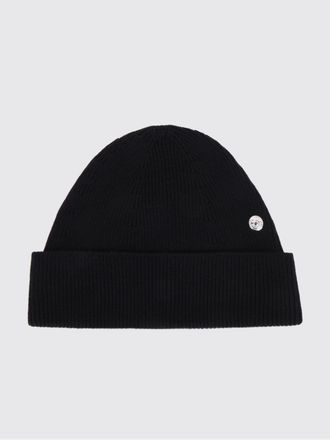 Acne Studios Bonnet c&ocirc;tel&eacute; en laine avec logo en m&eacute;tal et revers