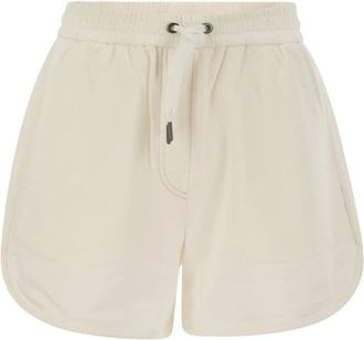 Brunello Cucinelli Femme, Shorts, Blanc, Taille: 36 FR Cotton Shorts