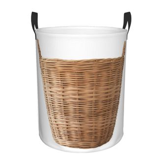 Generic Vintage-Elemente W&auml;schekorb Rund W&auml;schek&ouml;rbe Wasserdichter W&auml;schebeh&auml;lter F&uuml;r Kleidung Schlafzimmer Spielzeug