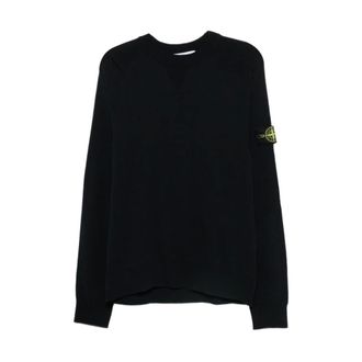 Stone Island Pull en Laine Vierge - Homme - Pulls - Bleu - Taille: XL